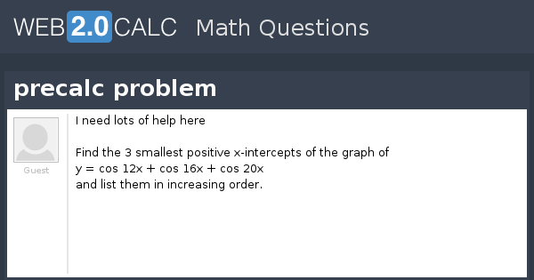 View question - precalc problem