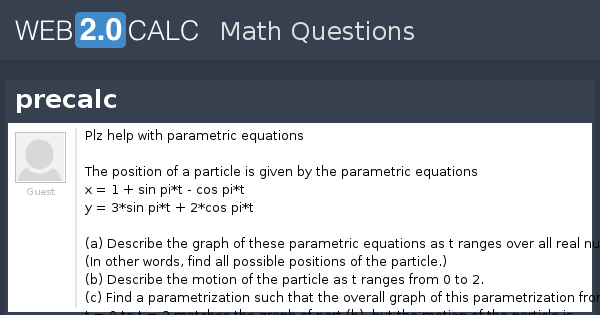 View question - precalc