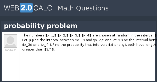 View question - probability problem