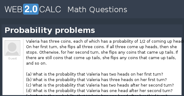 View question - Probability problems