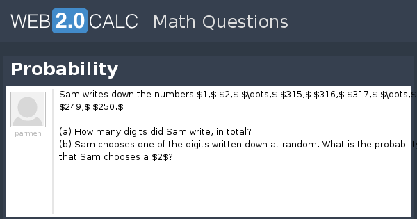 View question - Probability
