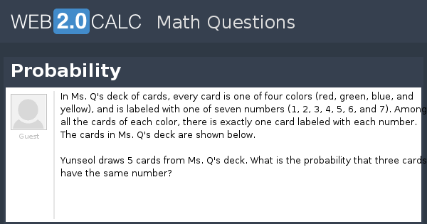 View question - Probability