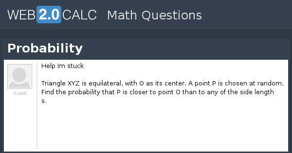 View question - Probability