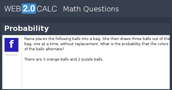 View question - Probability
