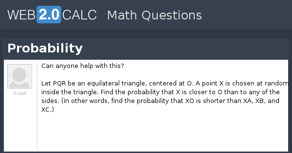 View question - Probability