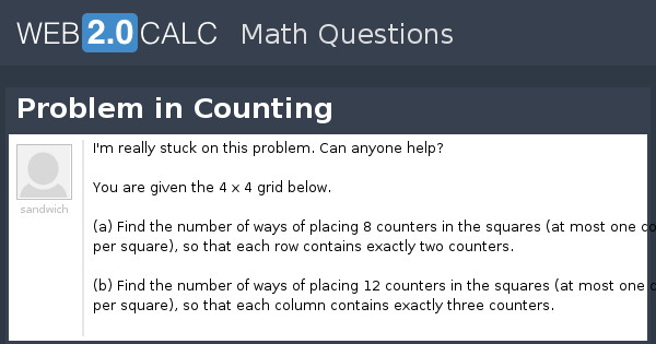 View question - Problem in Counting