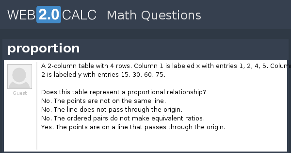 View question - proportion