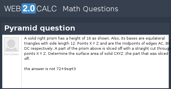 View question - Pyramid question