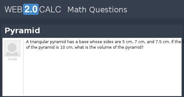 View question - Pyramid