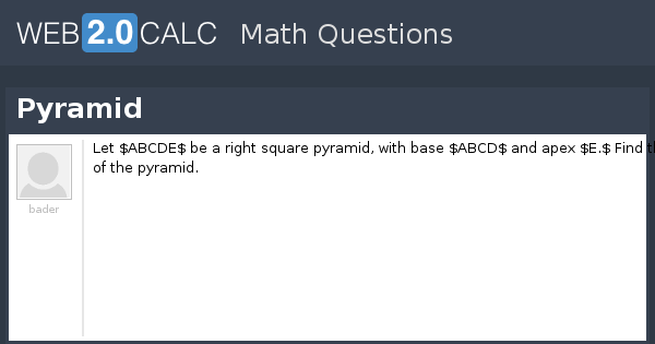 View question - Pyramid