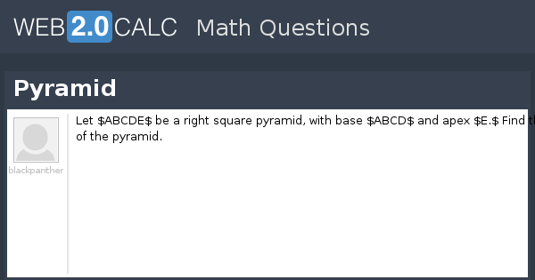 View question - Pyramid