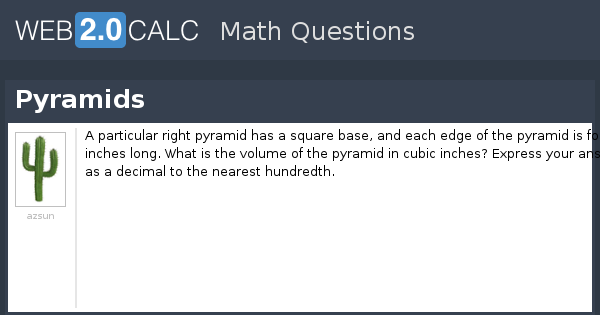 View question - Pyramids