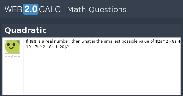 View question - Quadratic