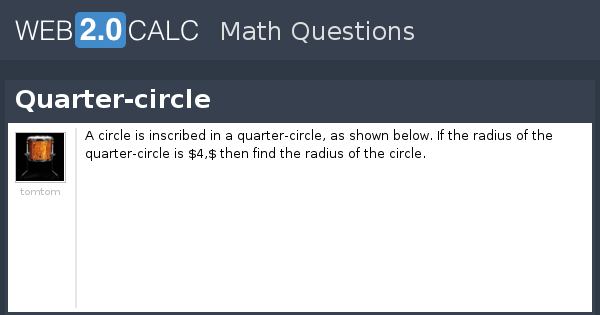 View question - Quarter-circle