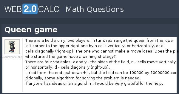 View question - Queen game