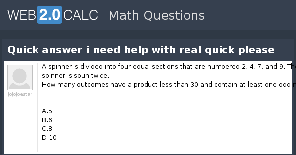 View question - Quick answer i need help with real quick please