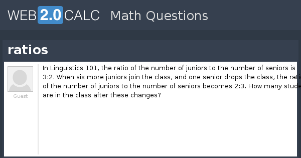 View question - ratios