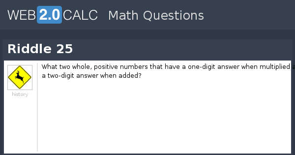 View question - Riddle 25