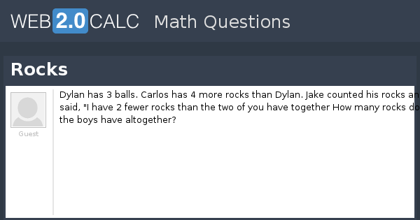 View question - Rocks