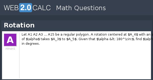 View question - Rotation