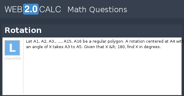 View question - Rotation