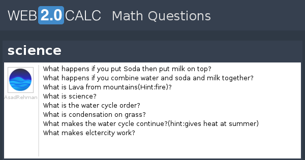 View question - science