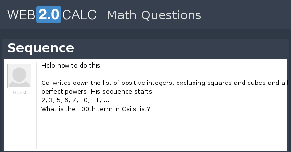 View question - Sequence