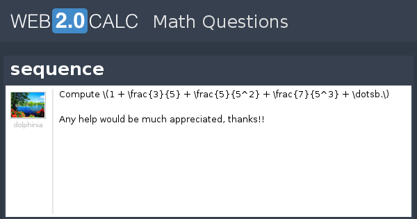 View question - sequence