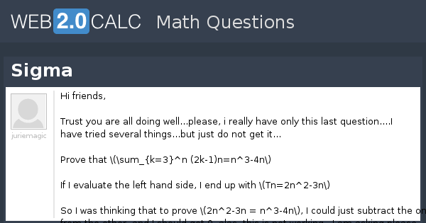 View question - Sigma