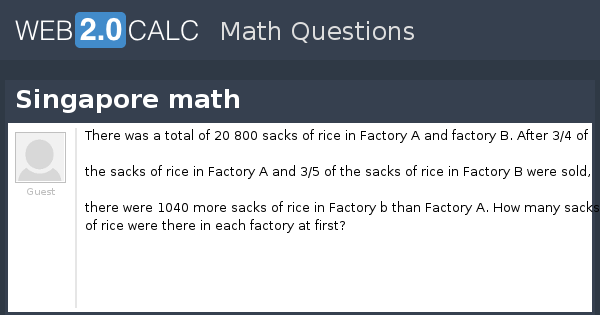 View question - Singapore math
