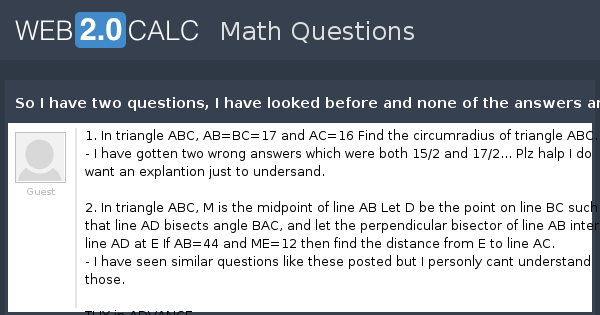 View question - So I have two questions, I have looked before and none ...