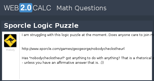 View question - Sporcle Logic Puzzle