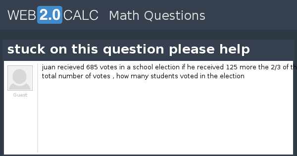 View question - stuck on this question please help
