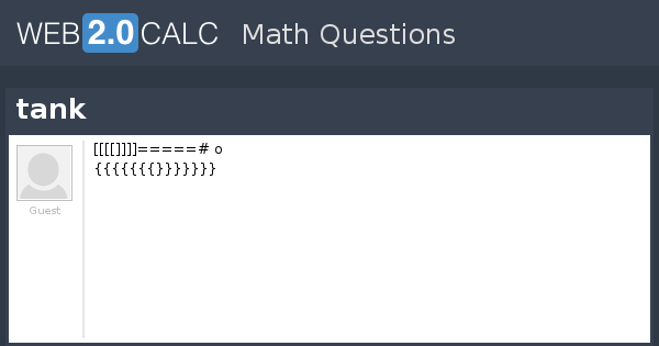 View question - tank