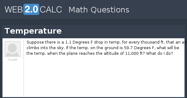View question - Temperature