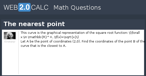View question - The nearest point