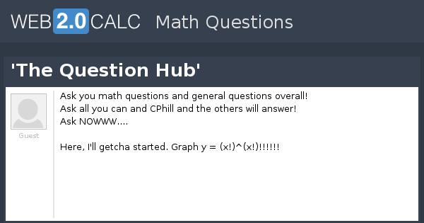 View question - 'The Question Hub'