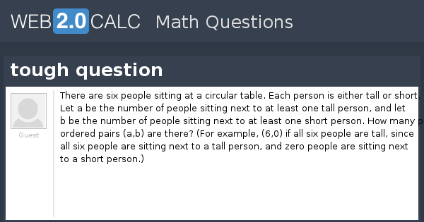 View question - tough question