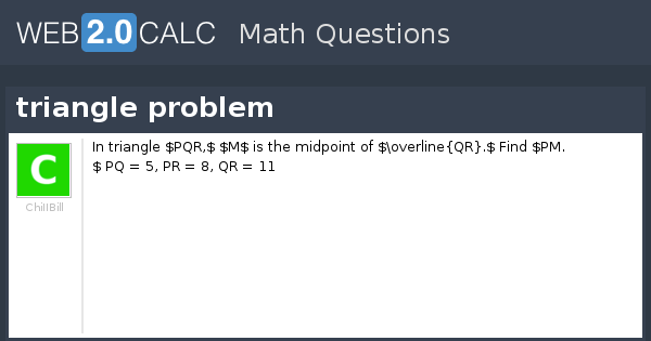 View question - triangle problem
