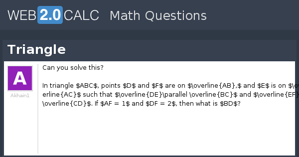 View question - Triangle