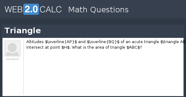 View question - Triangle