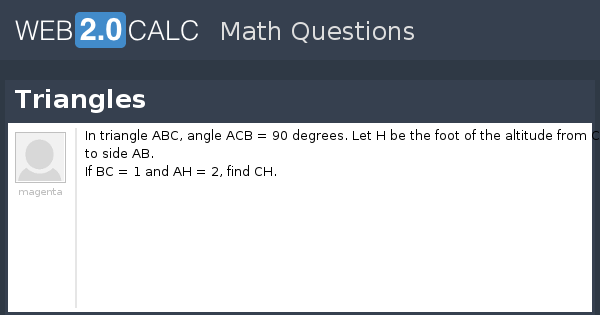 View question - Triangles