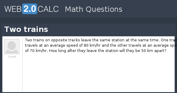 View question - Two trains