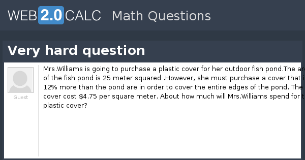 View question - Very hard question