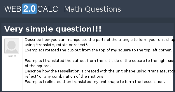 View question - Very simple question!!!