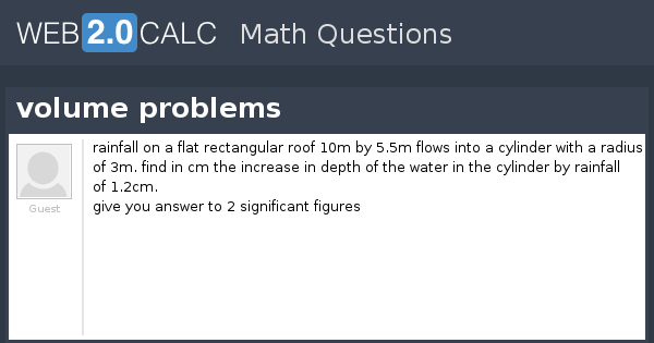 View question - volume problems