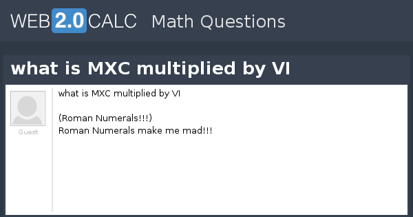 View question - what is MXC multiplied by VI