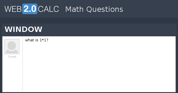 View question - WINDOW